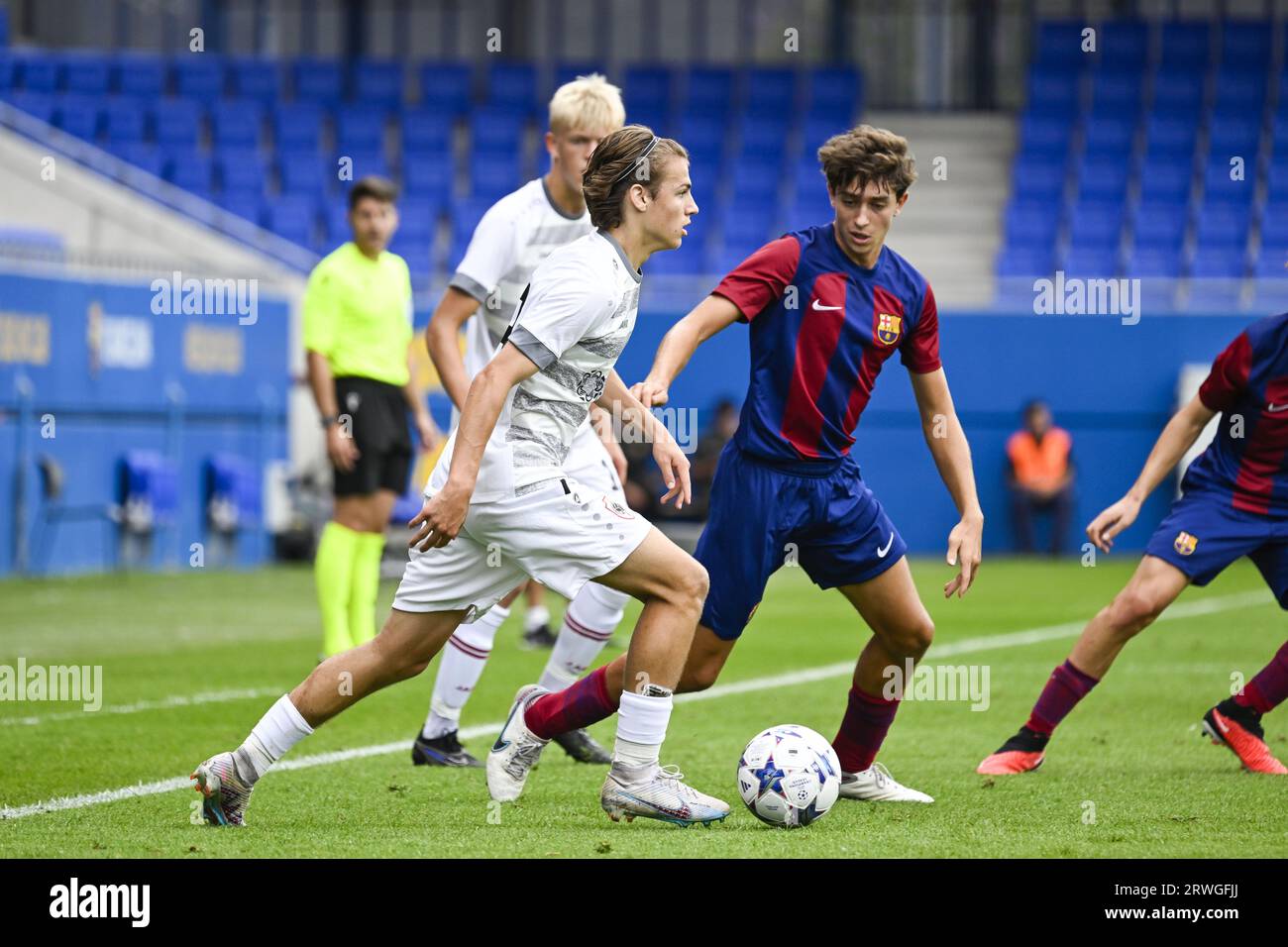 Barcelona, Spain. 19th Sep, 2023. Antwerp's Milo Horemans pictured in ...