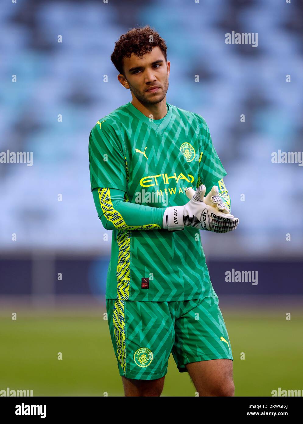 Manchester City goalkeeper True Grant during the UEFA Youth League ...