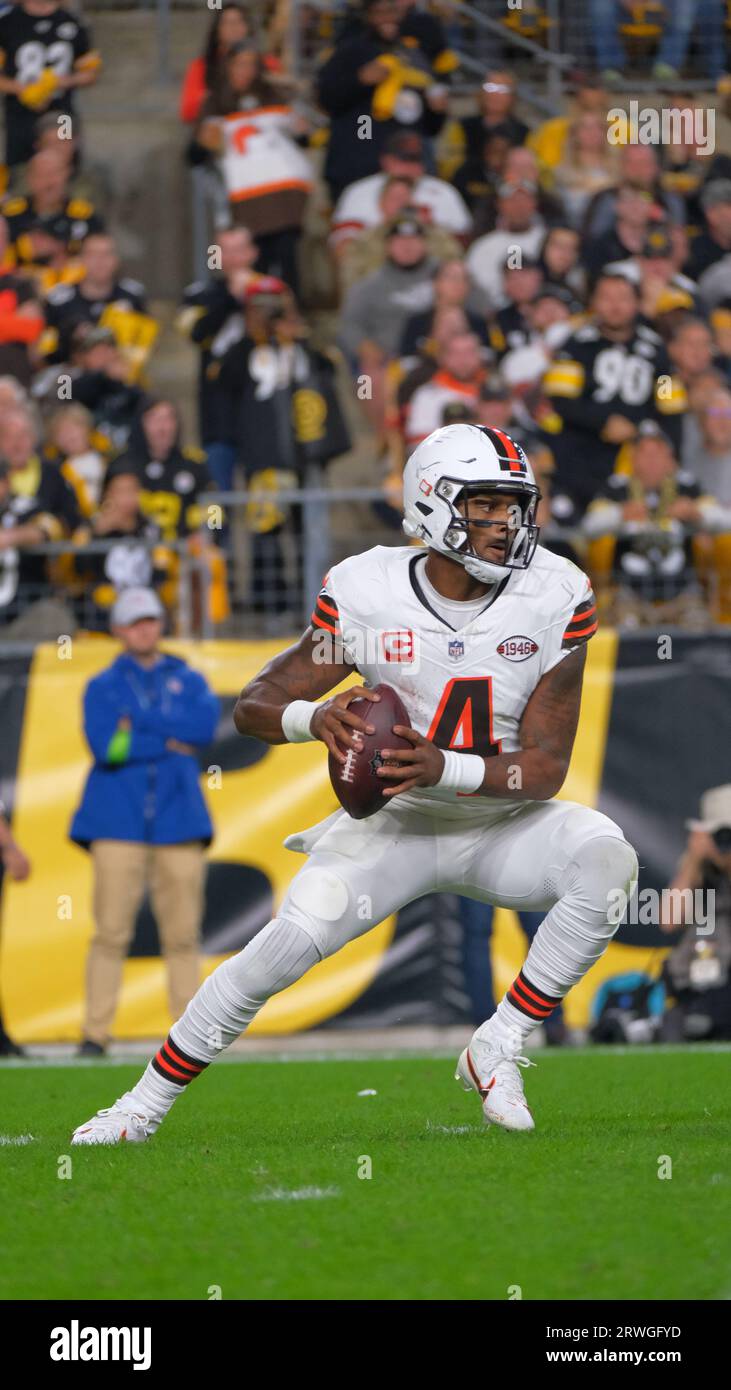 SEPT 18, 2023: Deshaun Watson #4 during the Pittsburgh Steelers vs ...