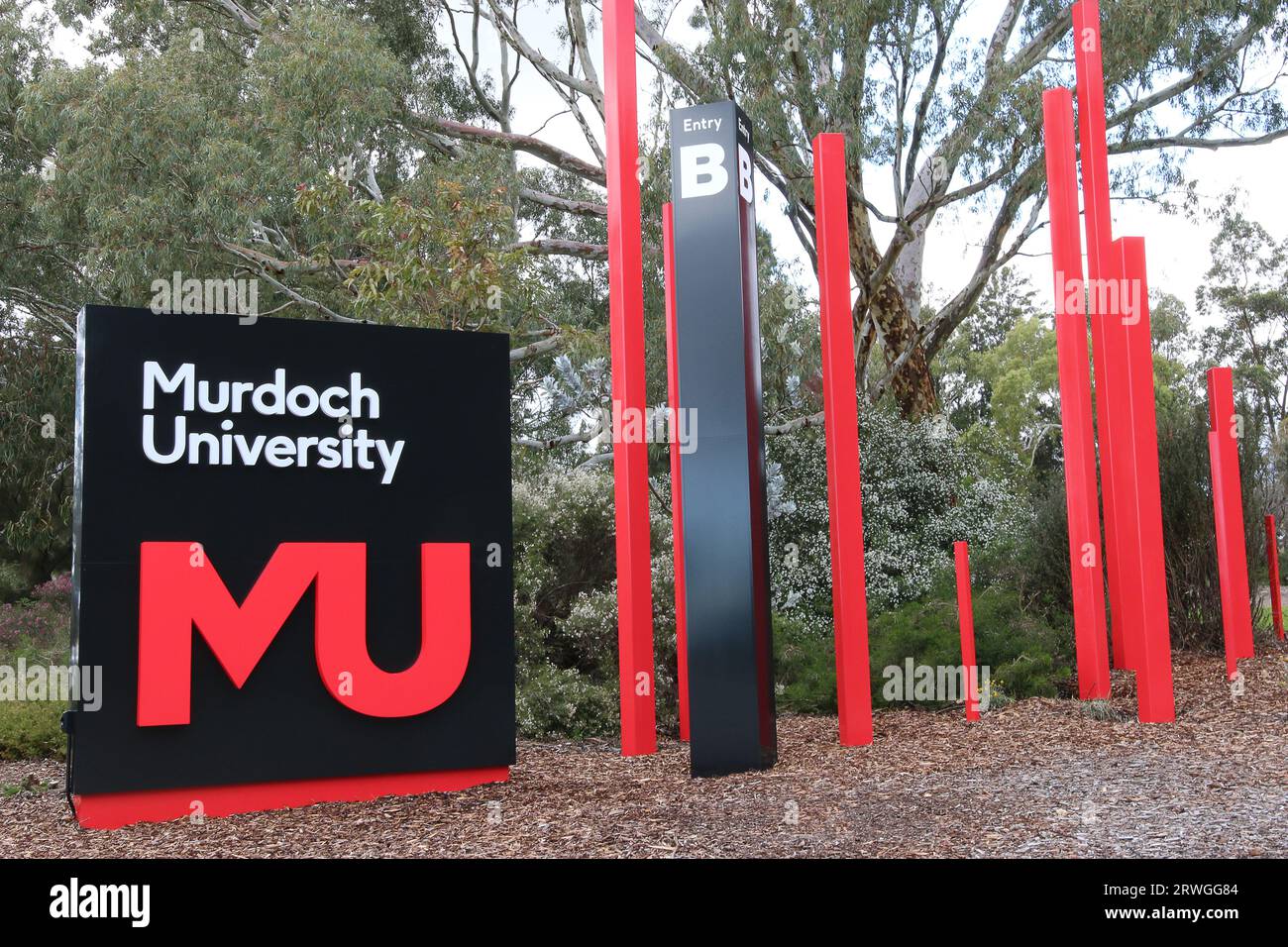 Entrance Sign to Murdoch University Campus, Perth, Western Australia ...