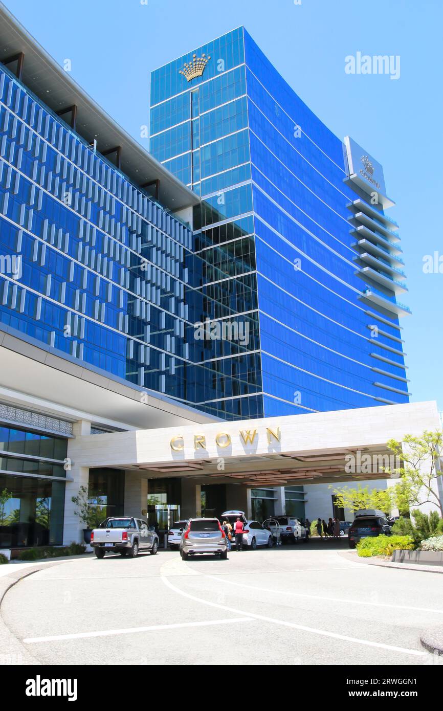 Luxury Crown Towers Perth Entrance, Burswood, Western Australia Stock ...