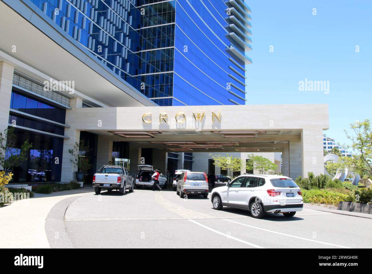 Luxury Crown Towers Perth Entrance, Burswood, Western Australia Stock ...