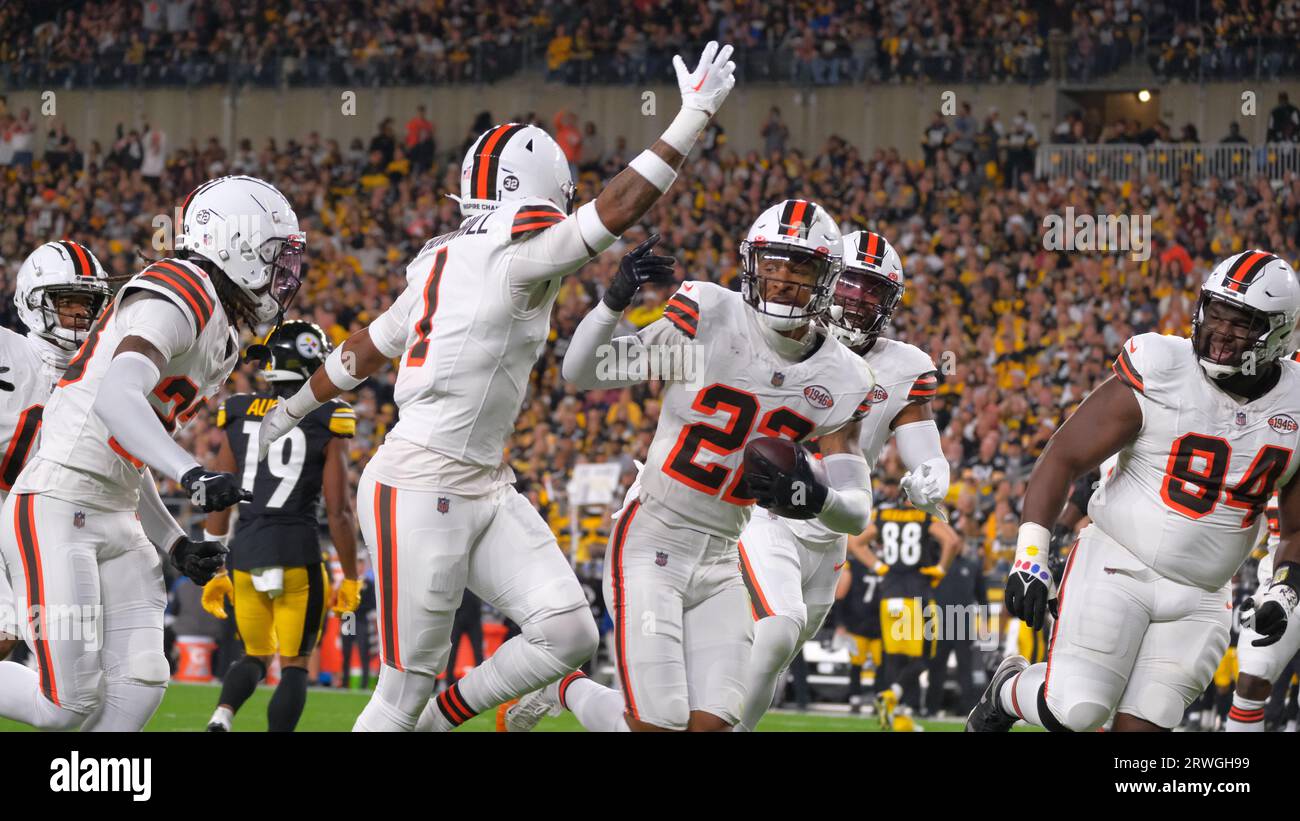 Pittsburgh, PA, USA. 18th Sep, 2023. Grant Delpit #22 during the ...