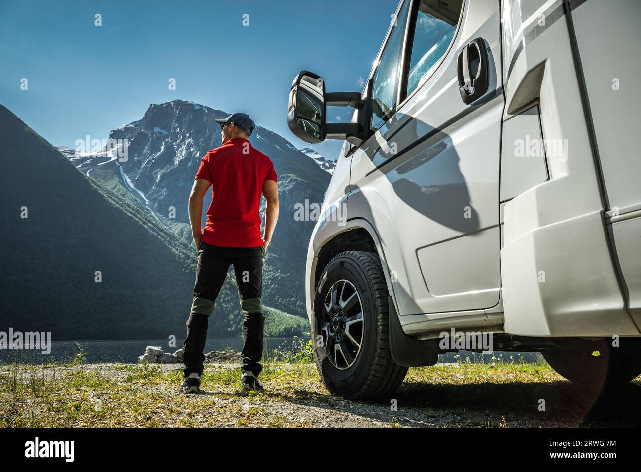 Vanlife man in camper van hi-res stock photography and images - Alamy