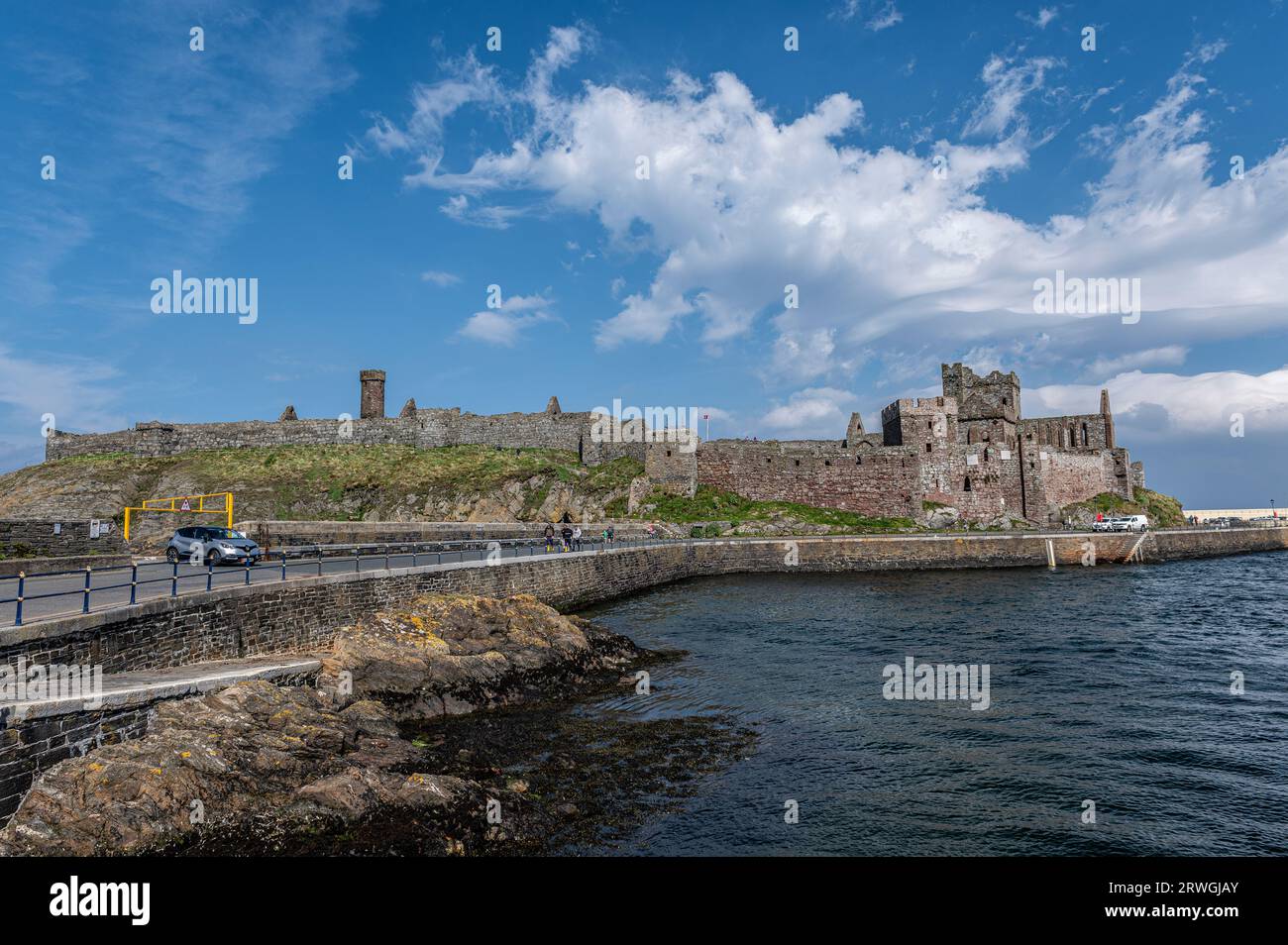 Peel Castle on the Isle of Man Stock Photo - Alamy
