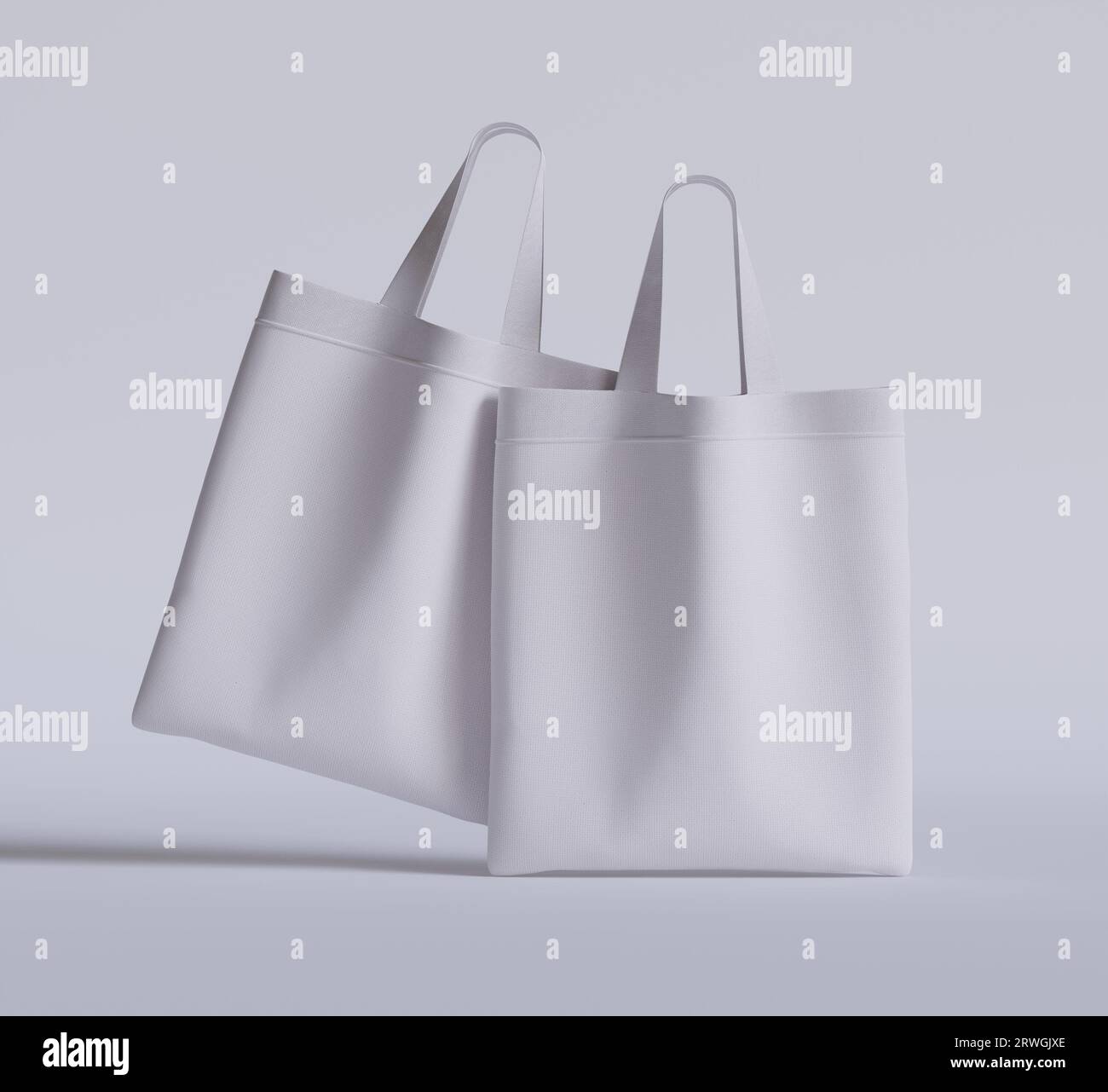 Tote bag white color and realistic texture rendering 3D Stock Photo - Alamy