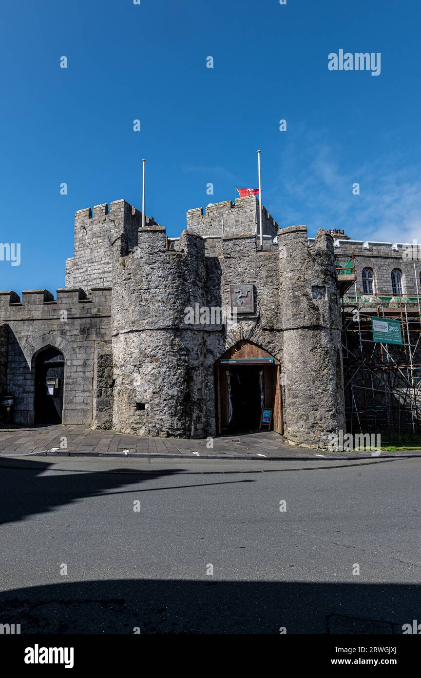 Castle Rushen situated in Castletown on the IOM Stock Photo - Alamy