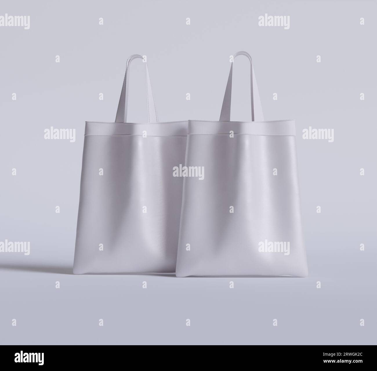 Tote bag white color and realistic texture rendering 3D Stock Photo - Alamy