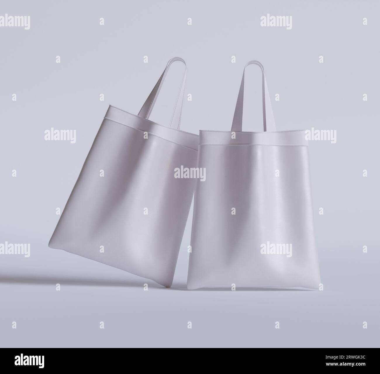 Tote bag white color and realistic texture rendering 3D Stock Photo - Alamy