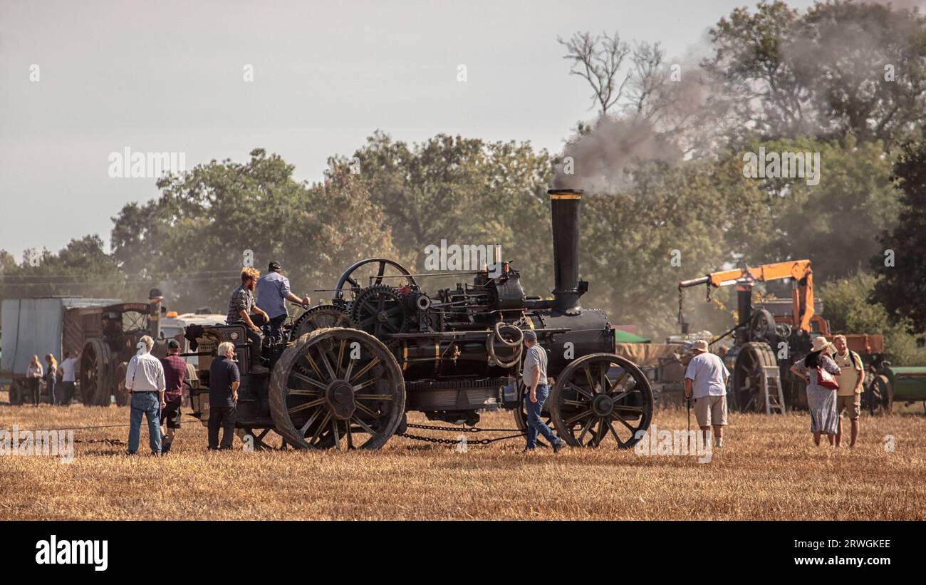 Old ploughing engine at Agricultural Fair Stock Photo - Alamy