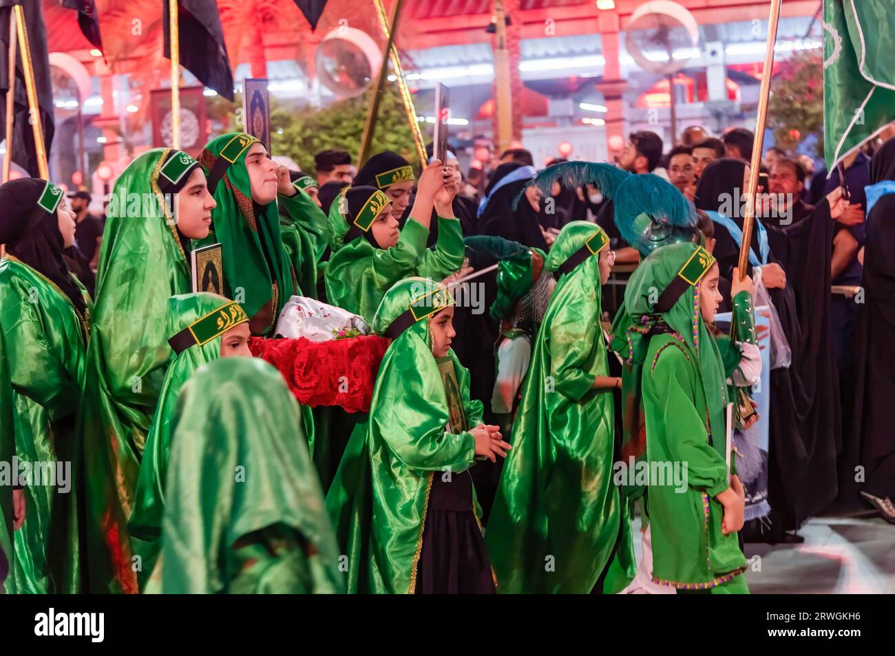 Shia Muslim mourners take part in religious procession in Bain-ul ...