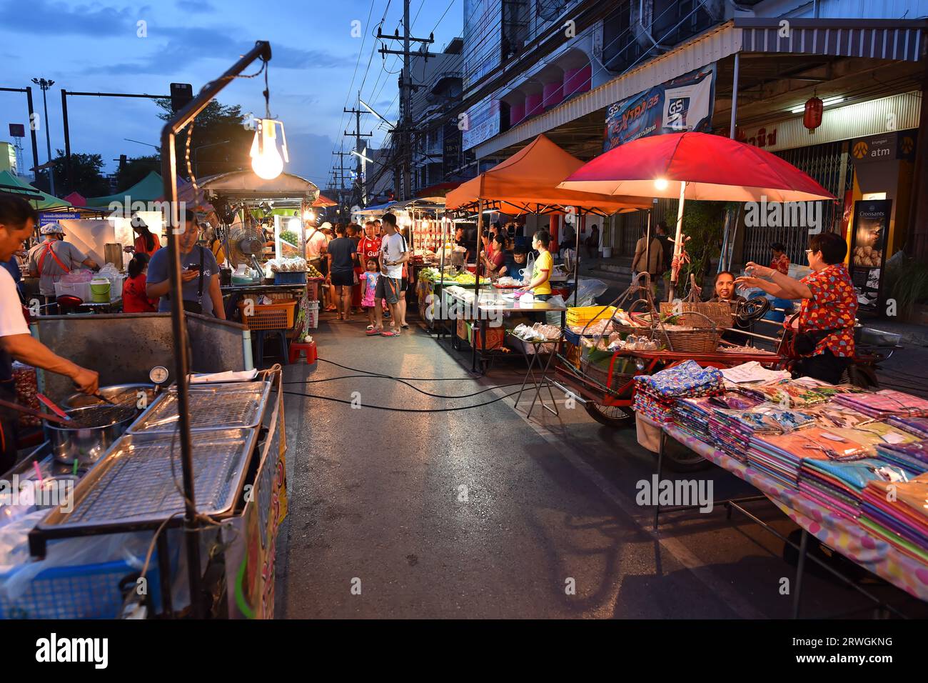 Pak Chong, Khao Yai, Thailand - Jun 2, 2019: Variety of street food and ...