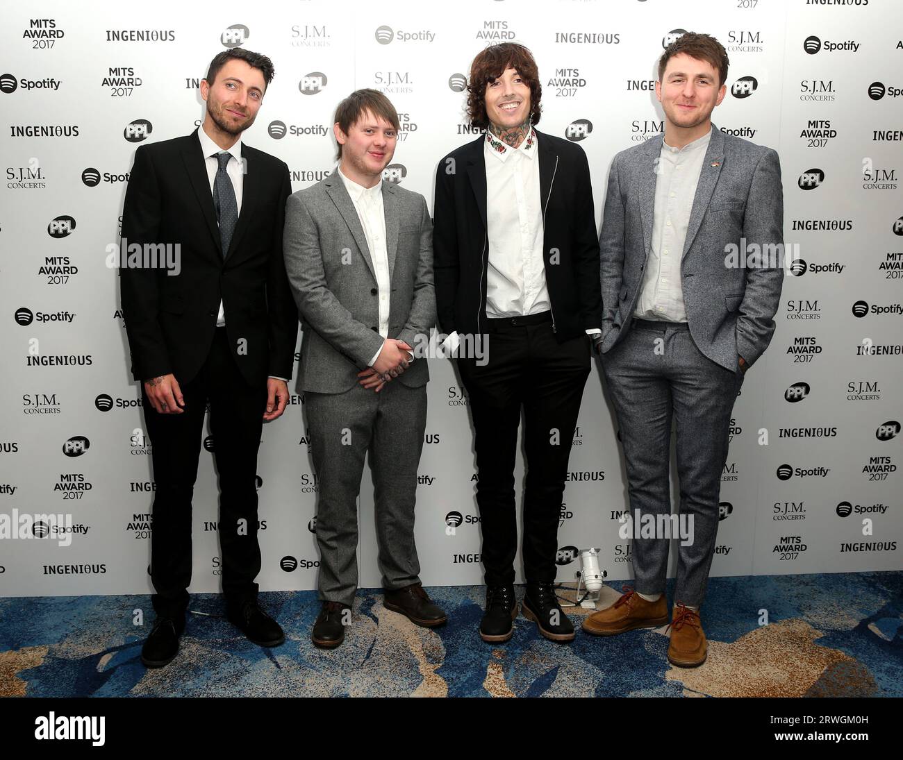 Jordan Fish, Lee Lalia, Oliver Sykes and Matt Kean of the band 'Bring ...