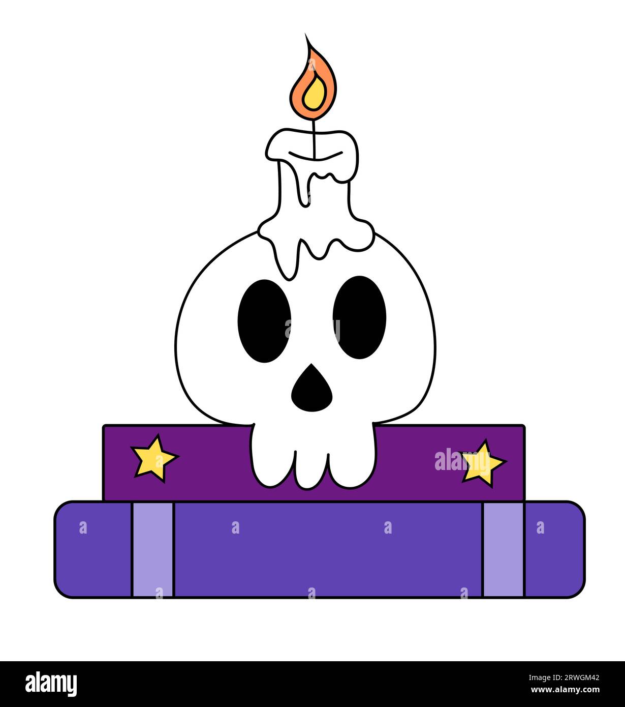 Burning candle book on Cut Out Stock Images & Pictures - Alamy