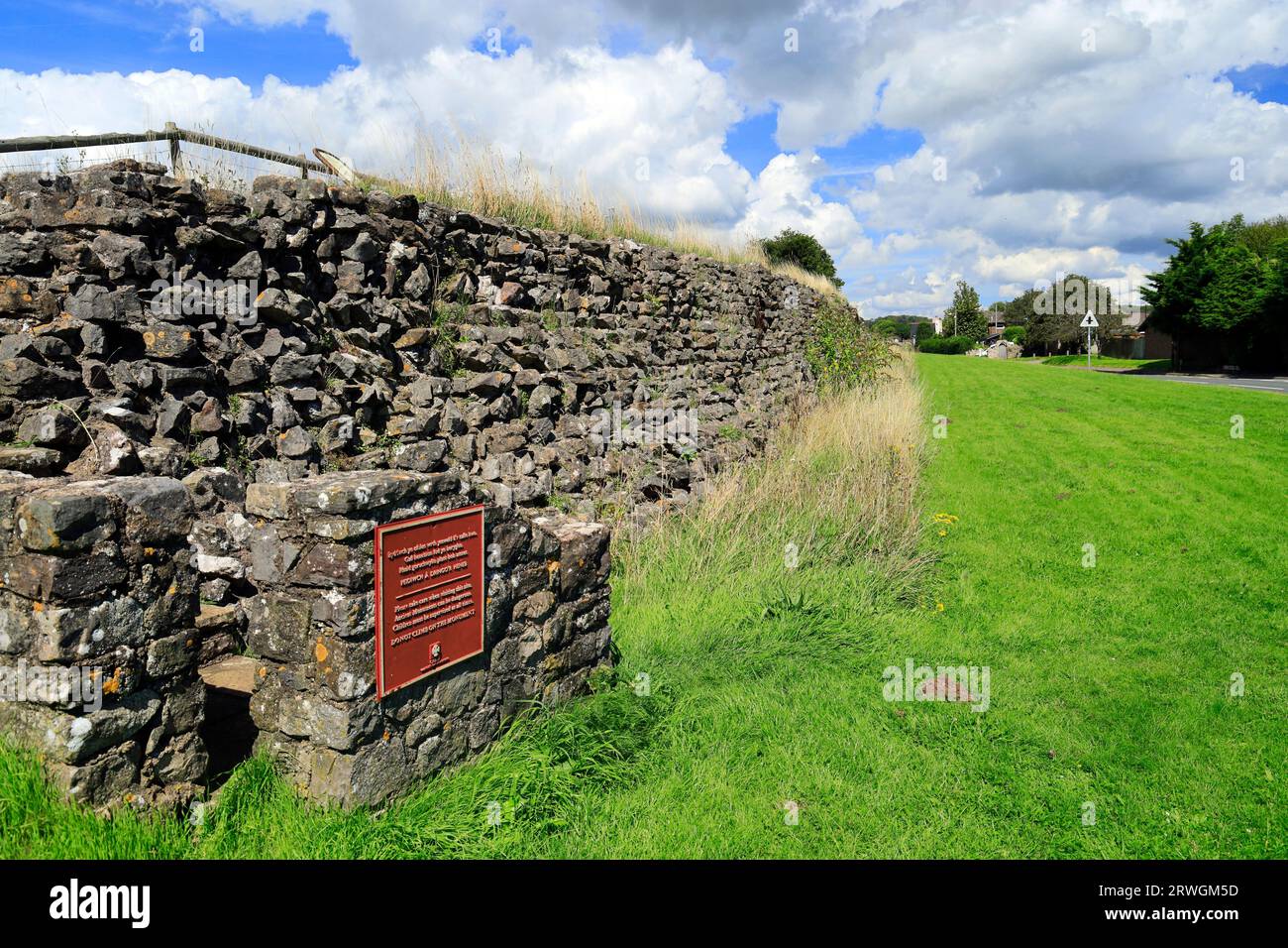 Remains of Roman Wall, Caerwent, Monmouthshire, South Wales Stock Photo ...