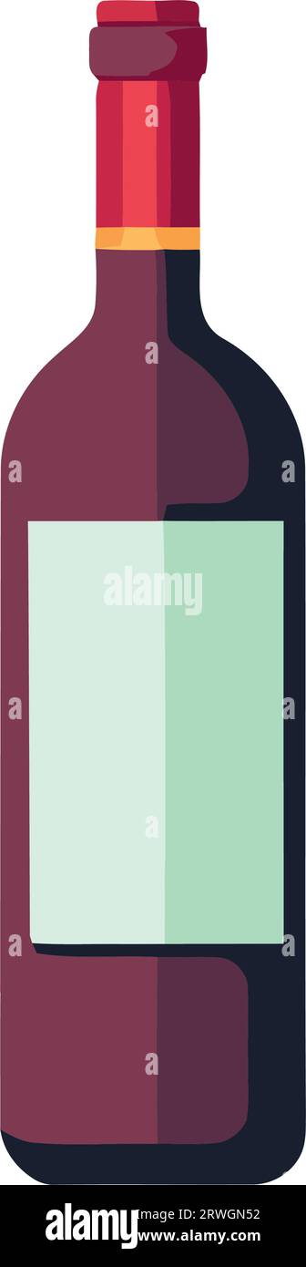 Wine bottle illustration Stock Vector Image & Art - Alamy