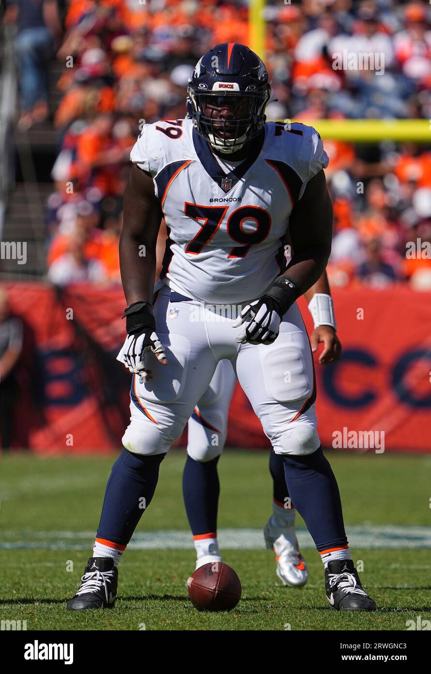 Denver Broncos center Lloyd Cushenberry (79) against the Washington ...