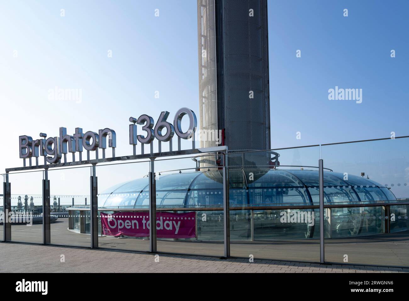 Brighton’s i360 is a 162 m moving observation tower on the seafront of ...