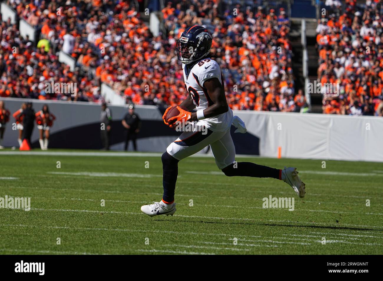 Denver Broncos wide receiver Brandon Johnson (89) scores a touchdown ...