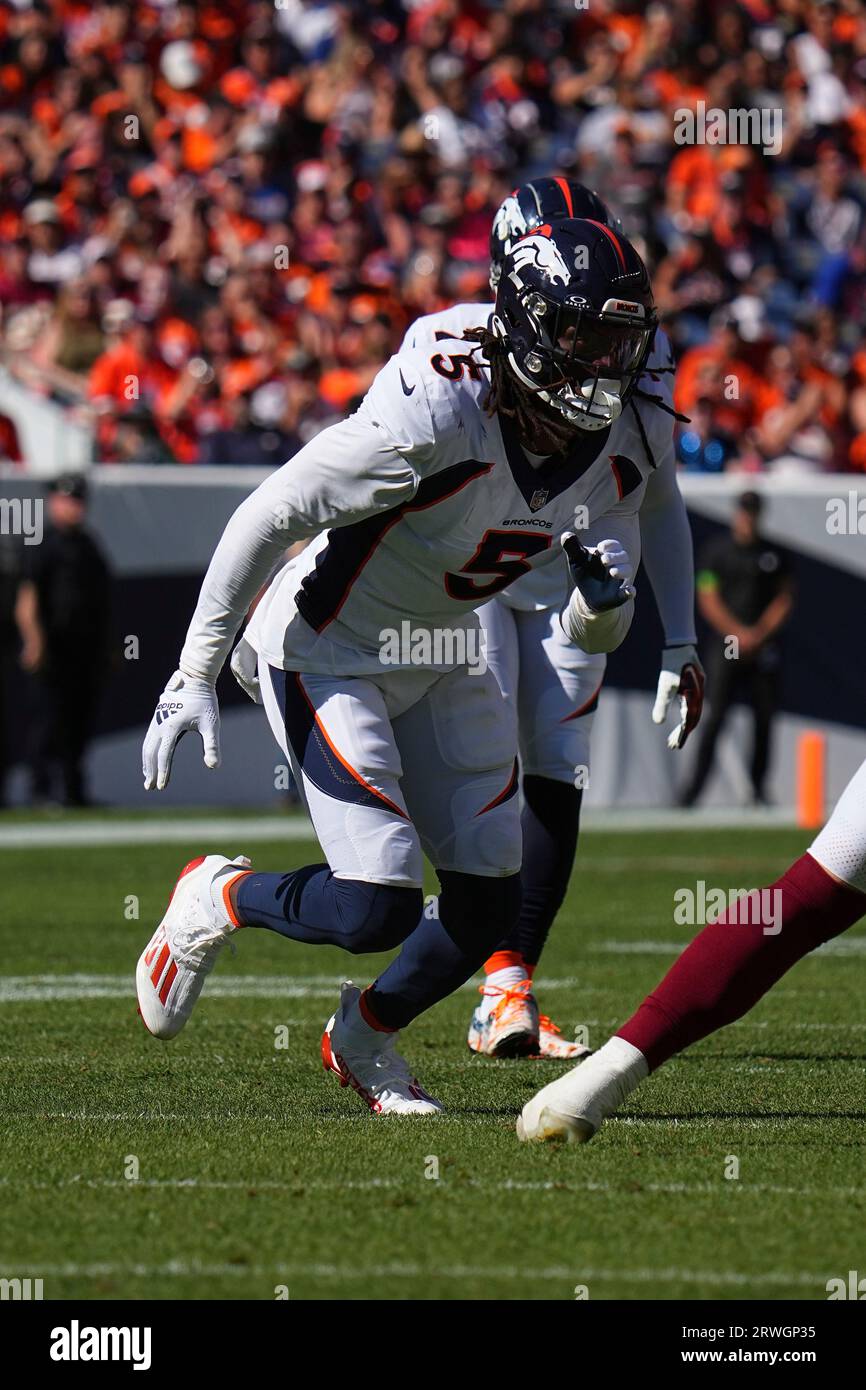 Denver Broncos linebacker Randy Gregory (5) against the Washington ...
