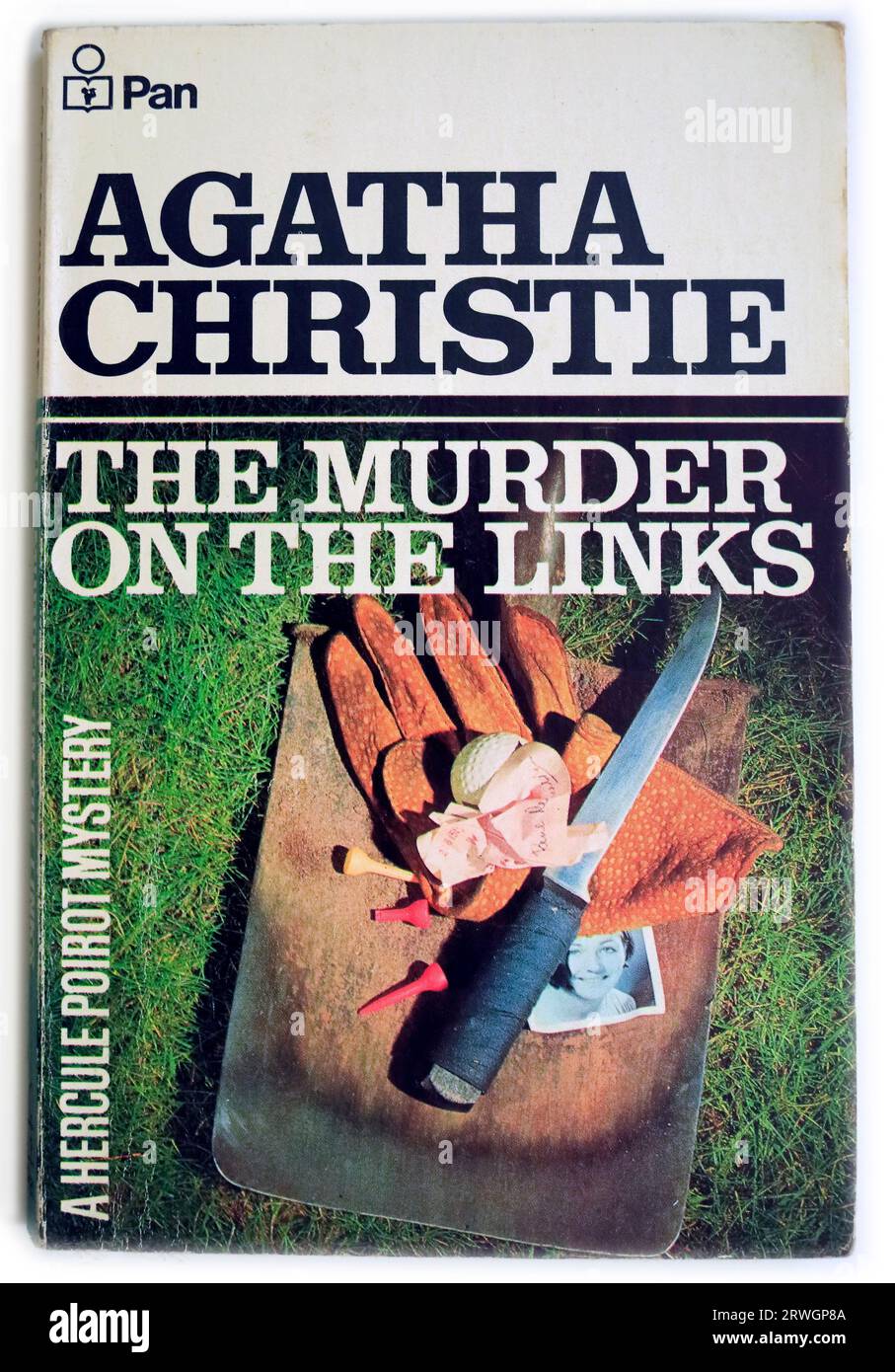 Agatha Christie -The Murder on The Links - Book cover, white background ...