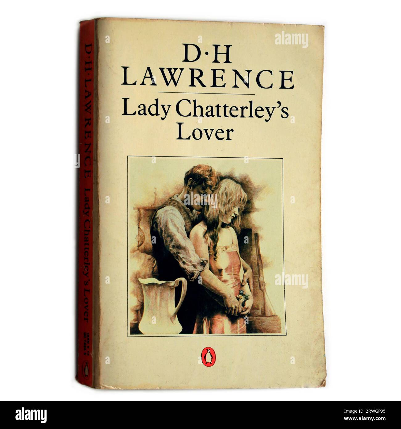 D H Lawrence - Lady Chatterley's Lover. Book cover, white background, studio setup Stock Photo ...