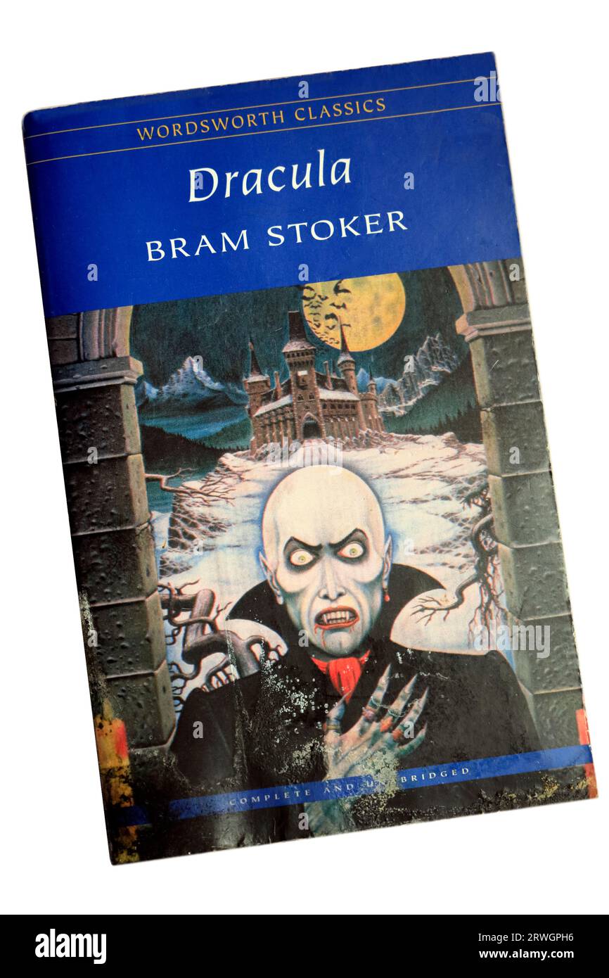 Bram Stoker - Dracula - Book cover, white background, studio setup ...