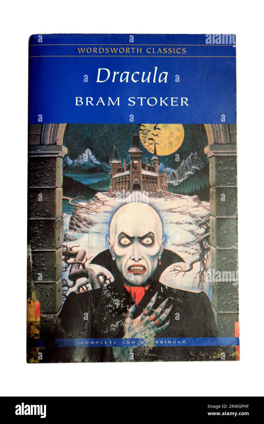 Bram Stoker - Dracula - Book cover, white background, studio setup Stock Photo - Alamy
