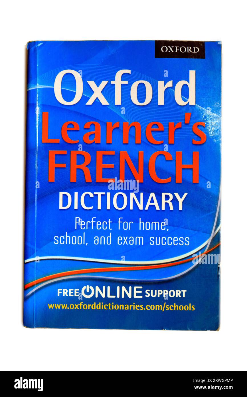 Oxford Learner's French Dictionary. Book cover, white background ...