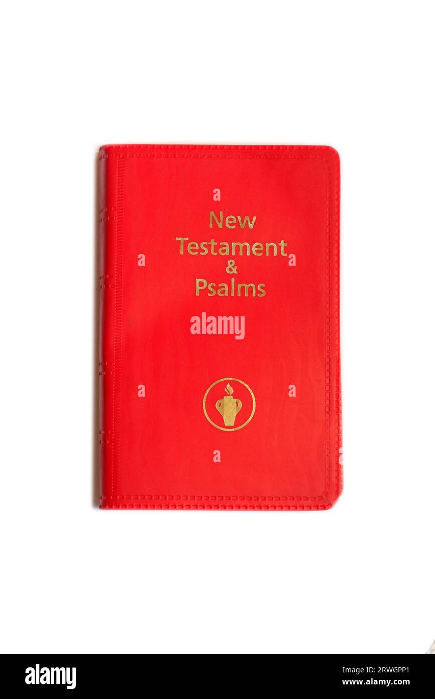 New Testament and Psalms. Religious book. Book cover, white background ...