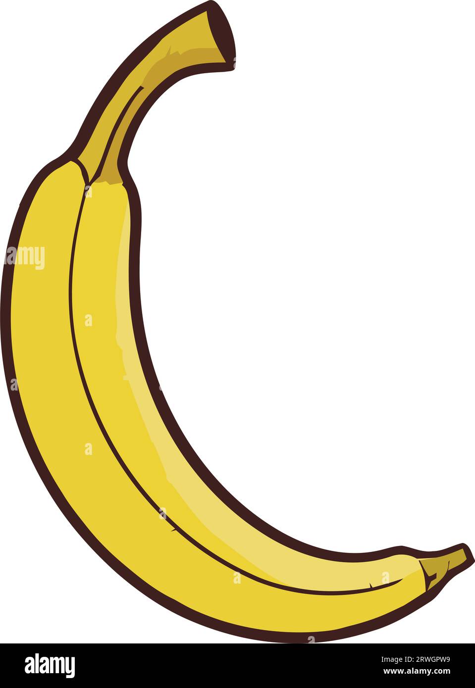 Ripe banana vector Stock Vector Image & Art - Alamy
