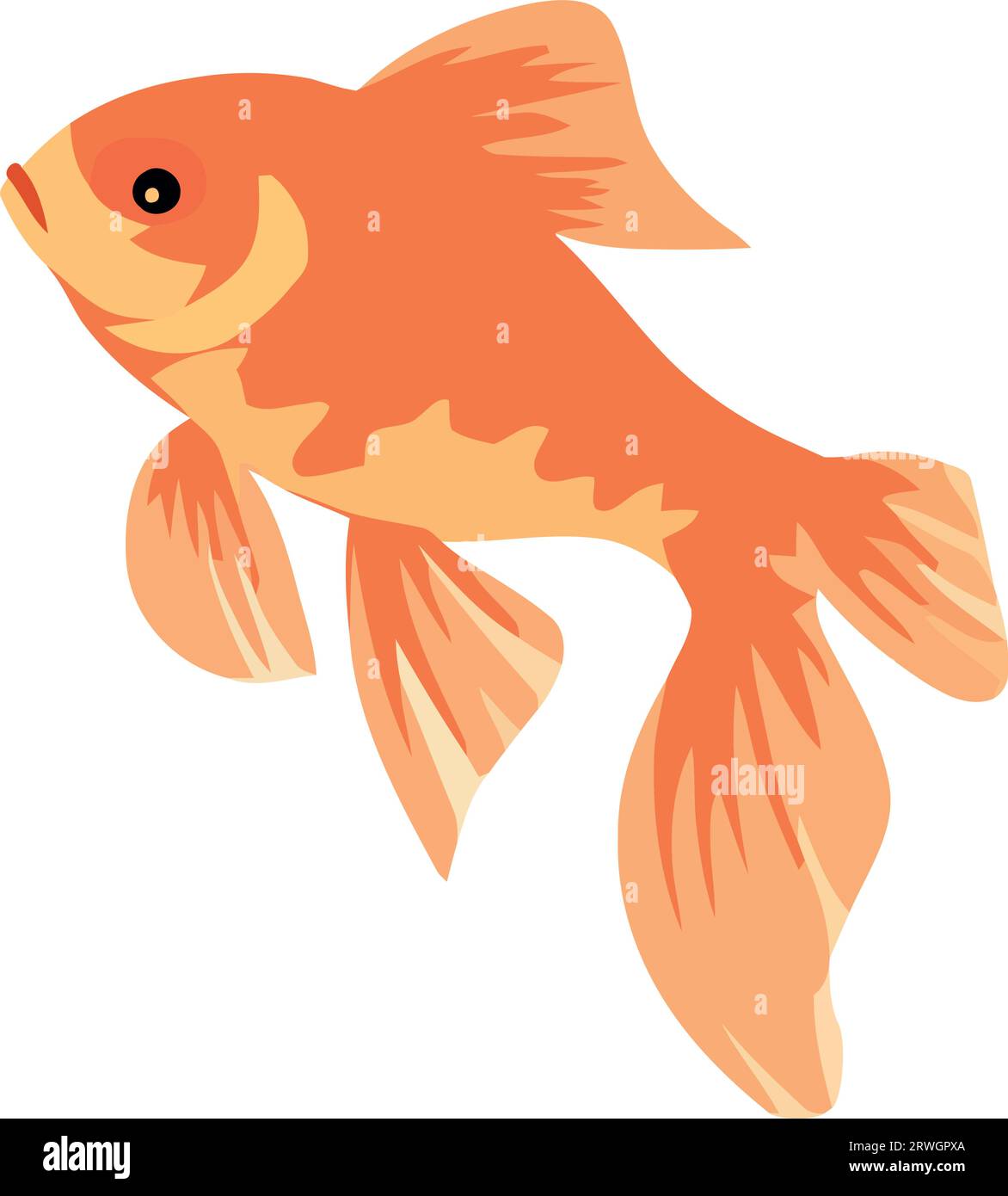 Golden fish swimming Stock Vector Image & Art - Alamy