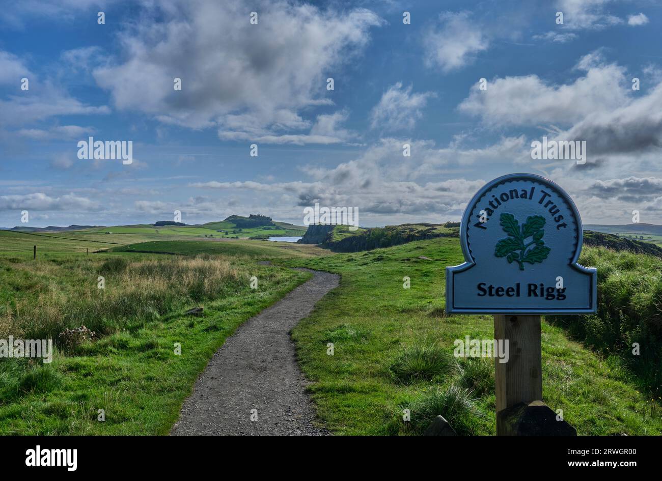 Peel Crags, Highshield Crags, Crag Lough, and Hotbank Crags, with ...