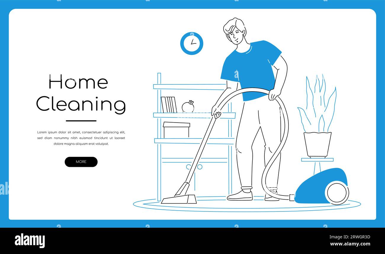 Home cleaning - modern colorful flat design style illustration Stock ...