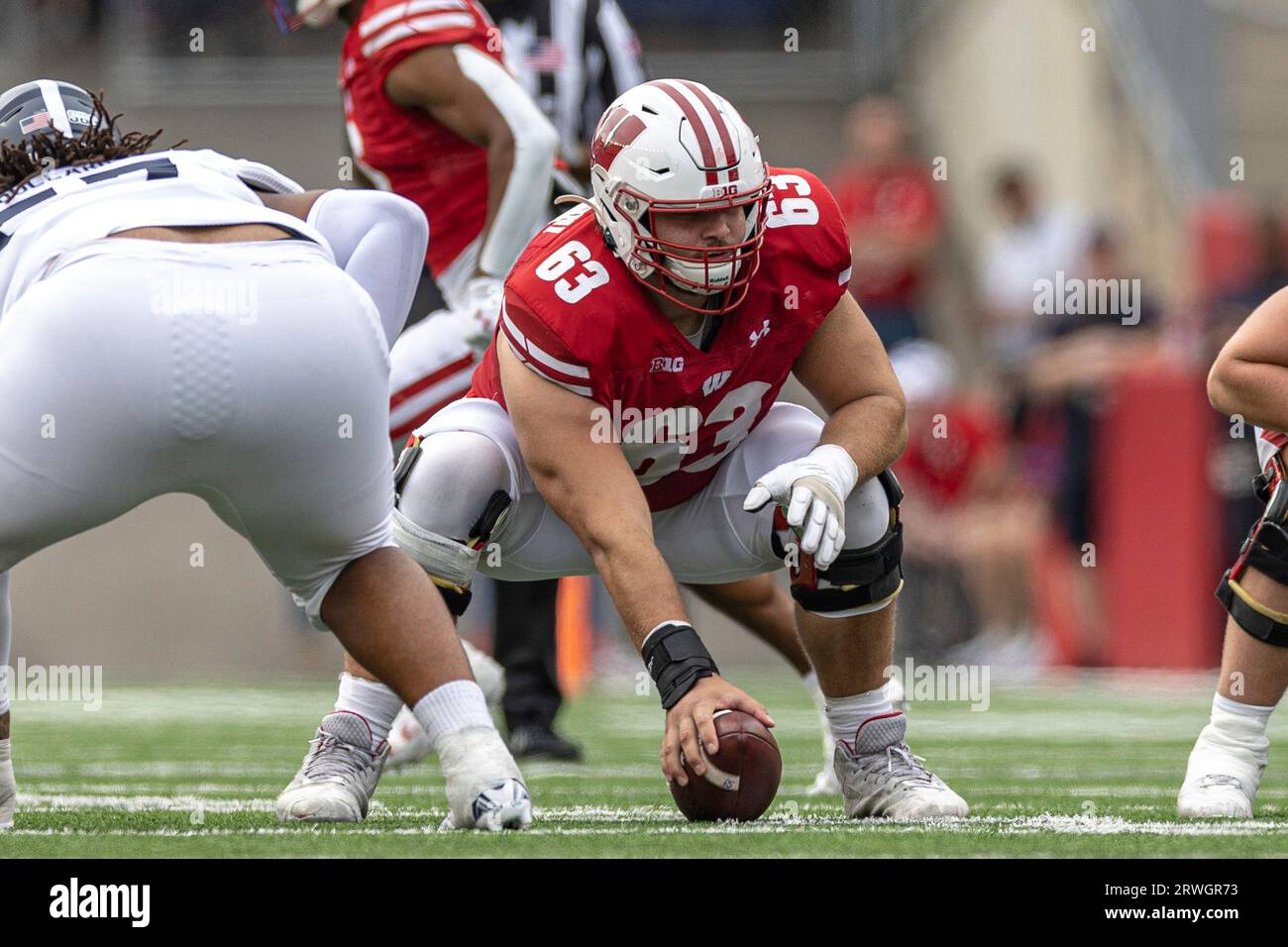 MADISON, WI - SEPTEMBER 16: Wisconsin Badgers offensive lineman Tanor ...