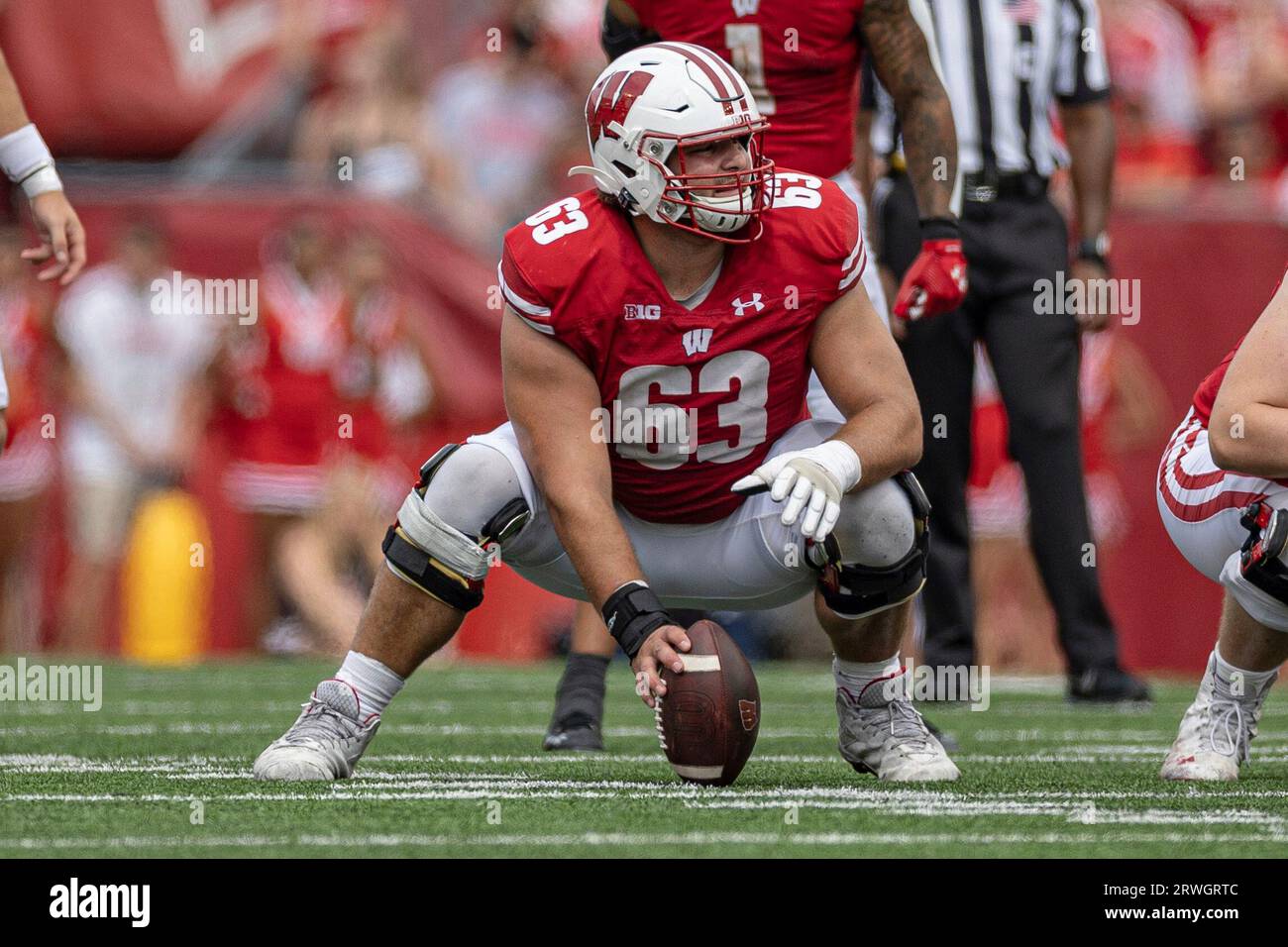 MADISON, WI - SEPTEMBER 16: Wisconsin Badgers offensive lineman Tanor ...