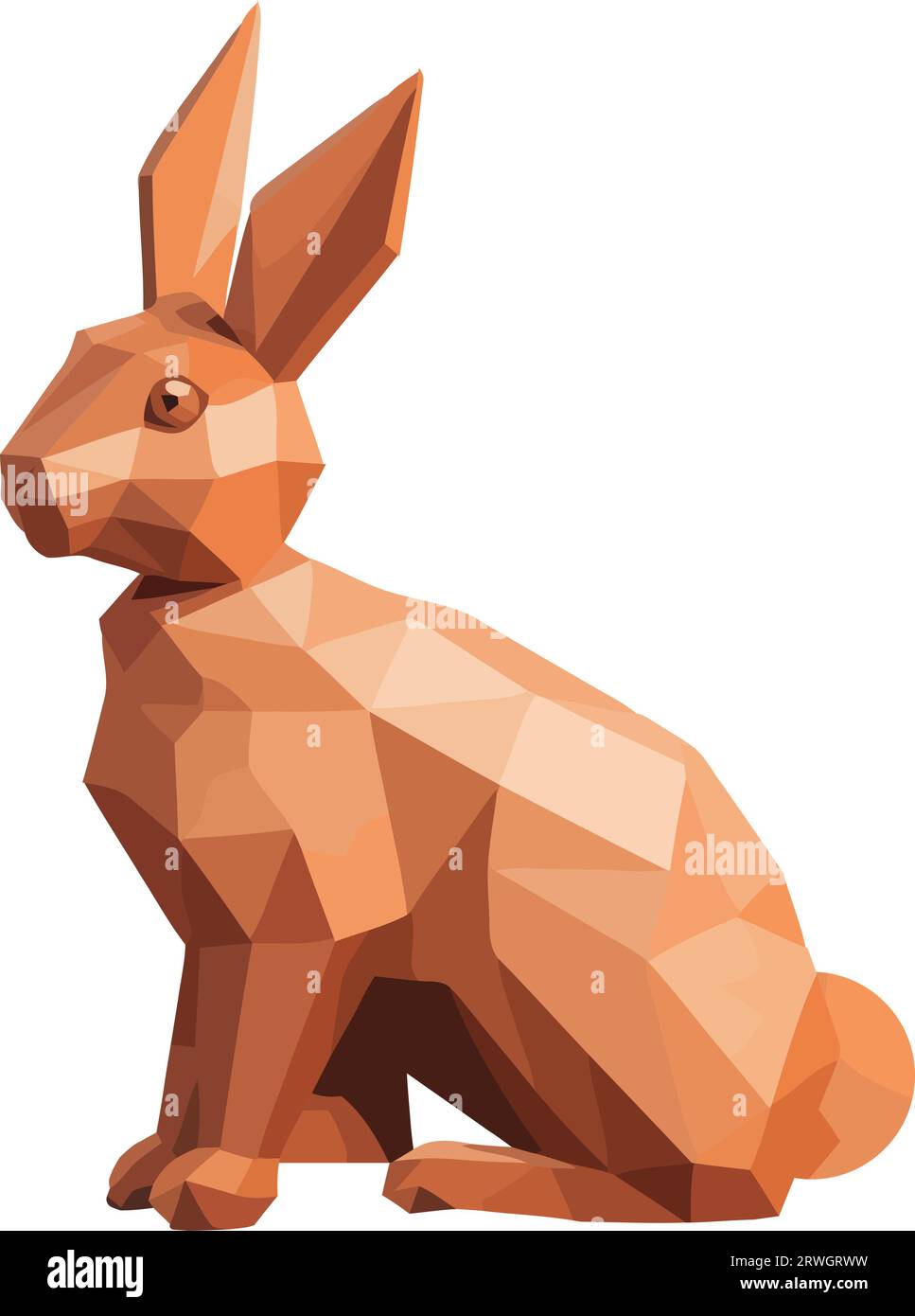 wooden rabbit sitting Stock Vector Image & Art - Alamy