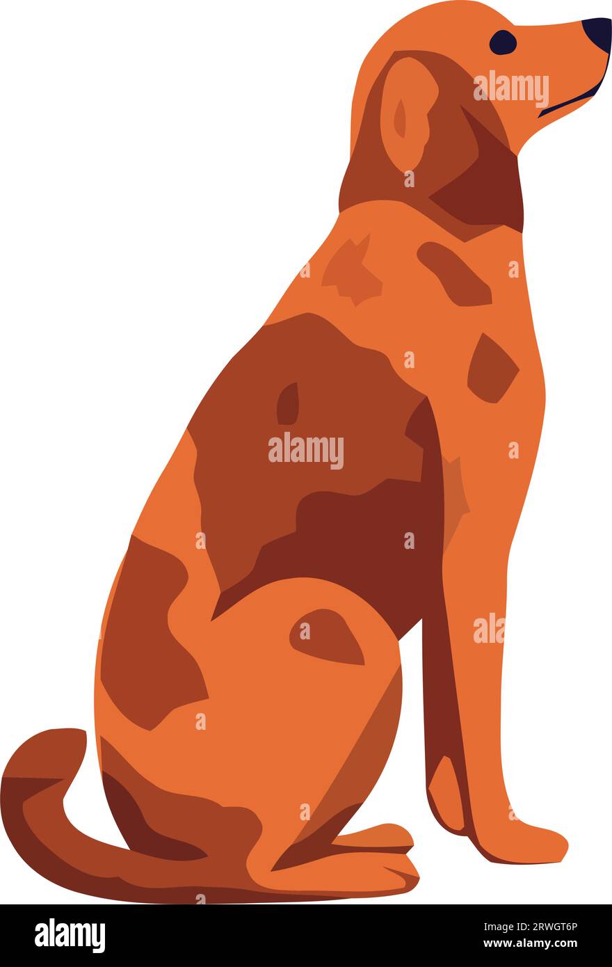 Cute dog sitting Stock Vector Image & Art - Alamy