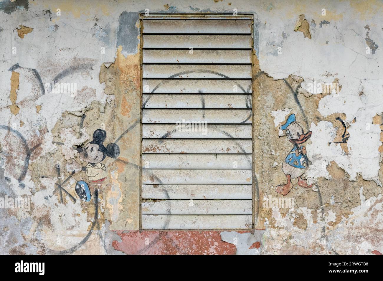 Abandoned building in Puerto Rico featuring Walt Disney cartoon ...