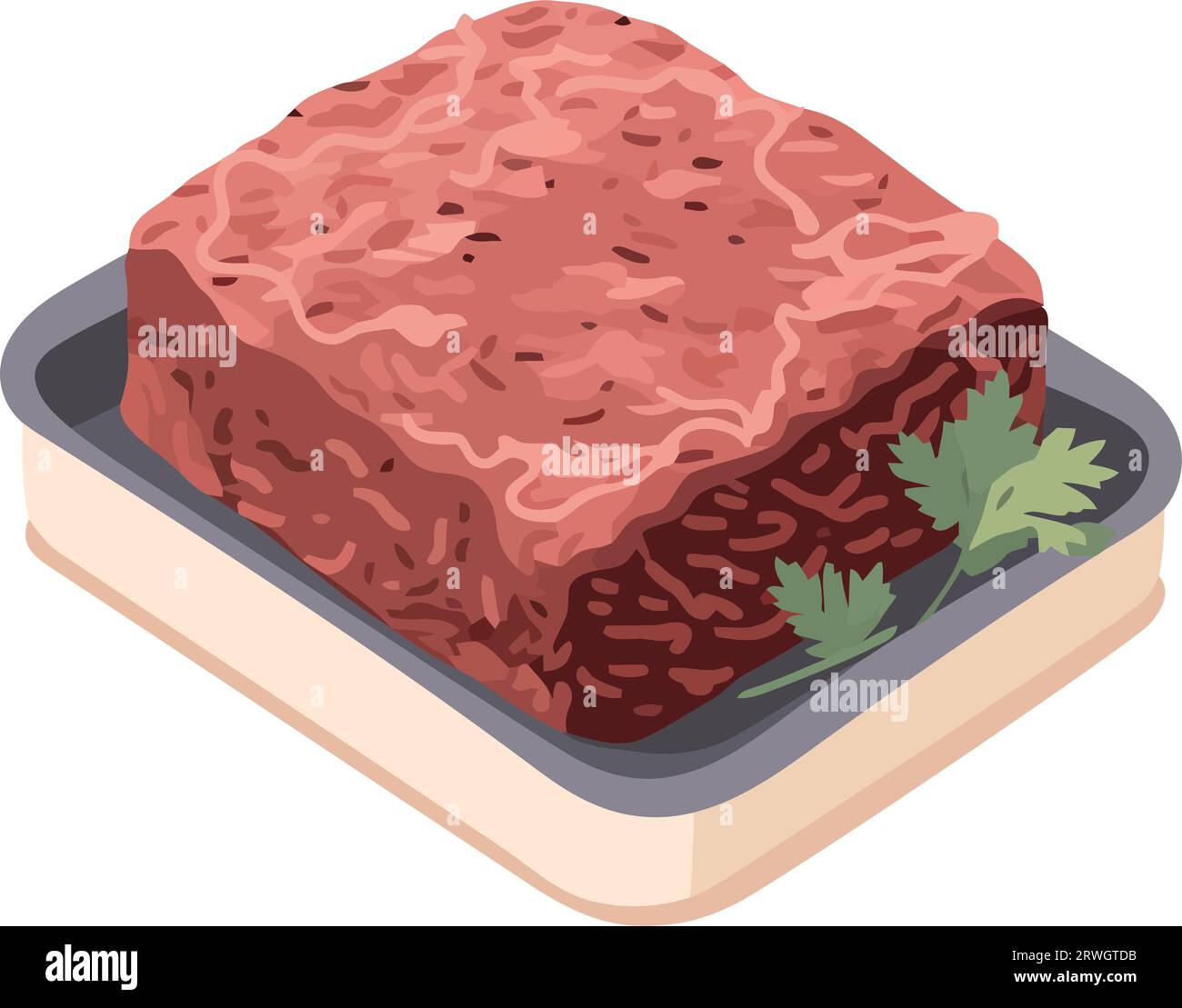 Packet of pork meat Stock Vector Images - Alamy