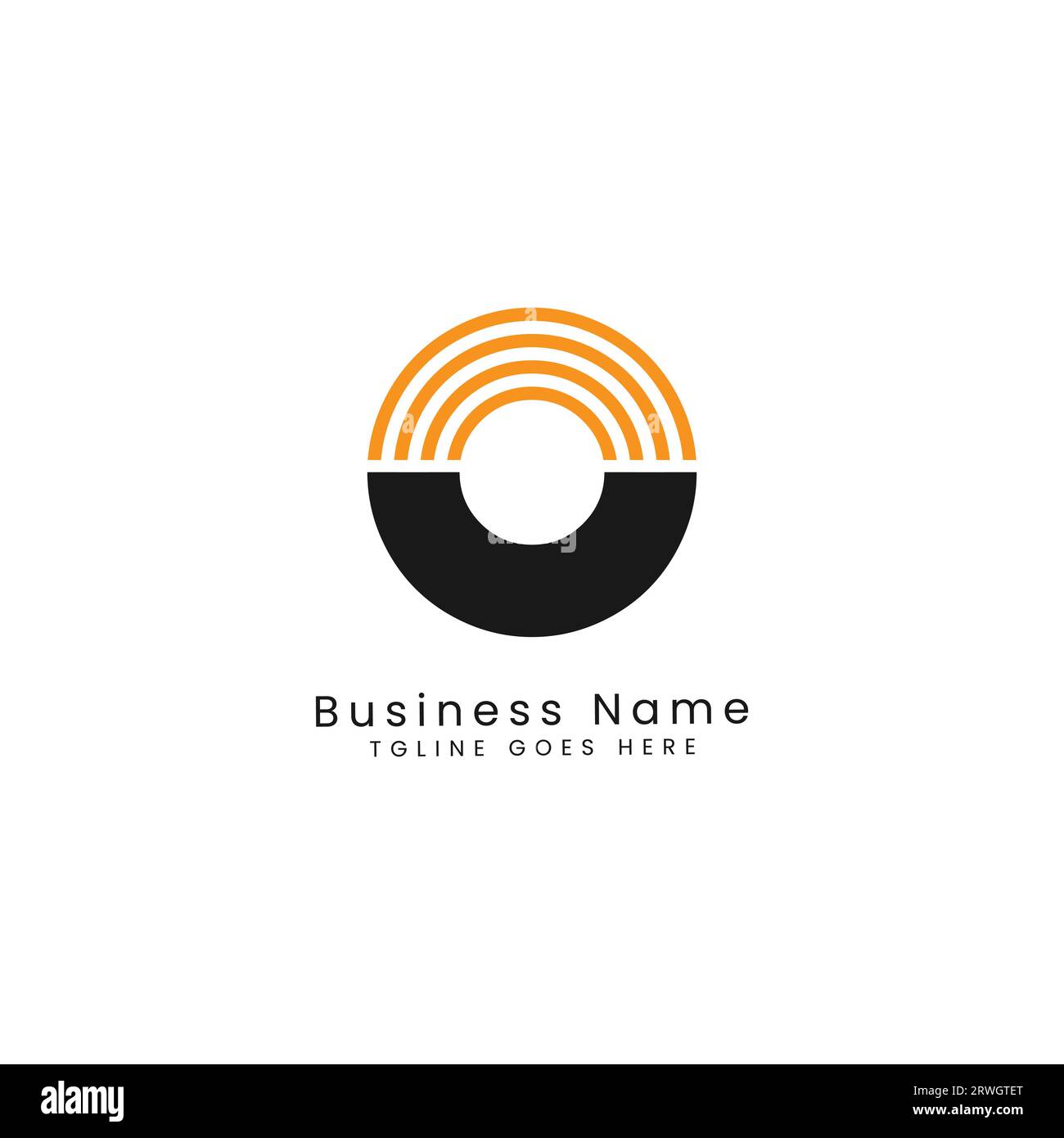 O Letter Stock Illustration with Geometric Lines Vector Logo. Alphabet ...