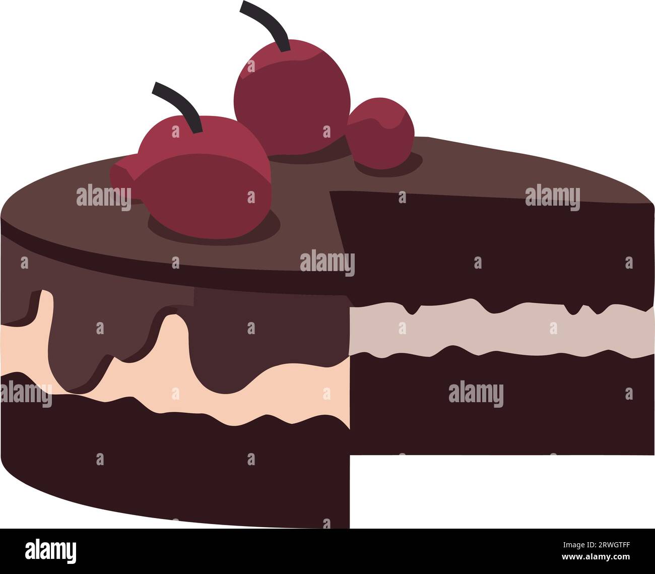 gourmet chocolate dessert Stock Vector Image & Art - Alamy