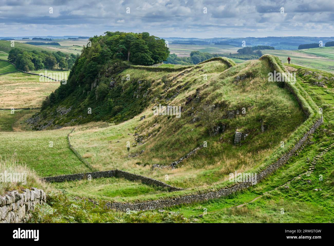 Hadrian's Wall and National Trails at Housesteads Crags, Houesteads ...