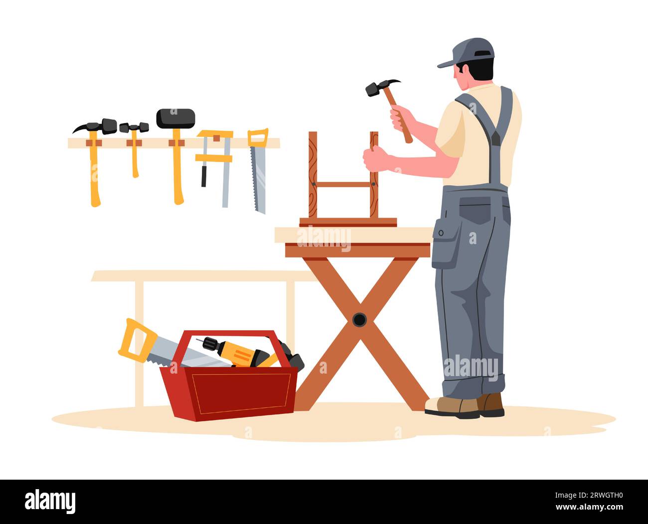 Carpentry woodwork service icon Cut Out Stock Images & Pictures - Alamy