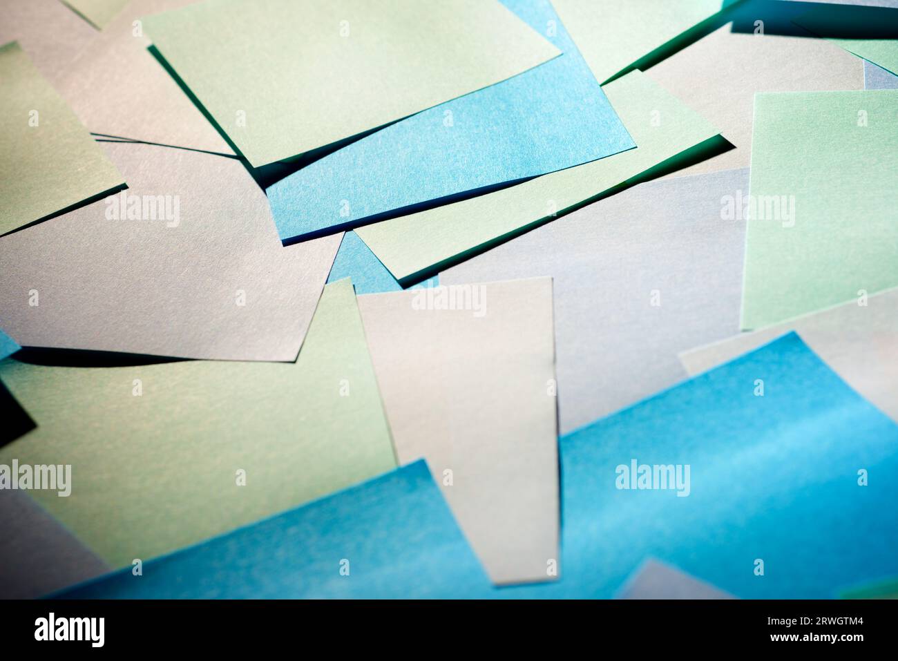 Large group of reminder notes on a table Stock Photo - Alamy