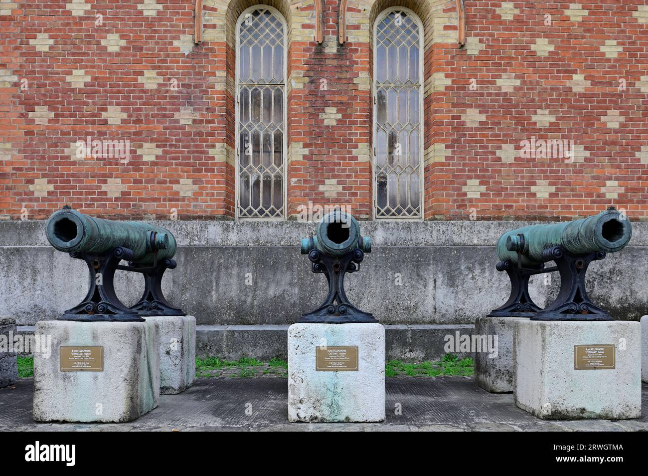 Vienna, Austria. Military History Museum Vienna. 8 pound field guns ...