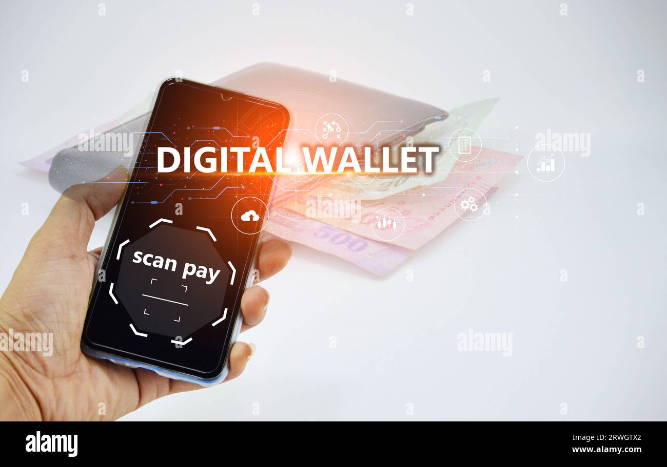 Digital Wallet concept that controls usage with blockchain and smart ...
