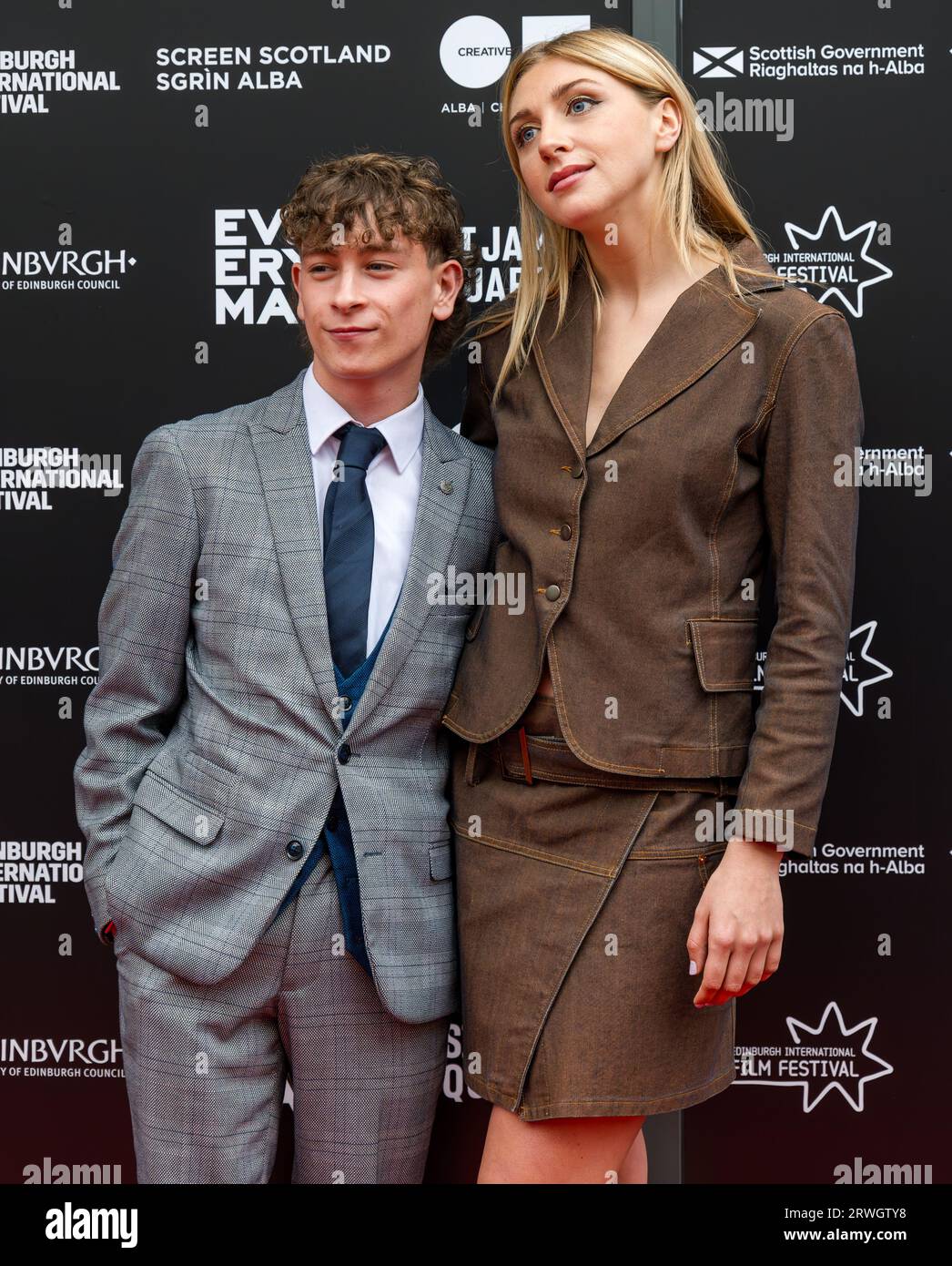Ella Lily Hyland & Louis McCartney at Silent Roar premiere, Edinburgh ...