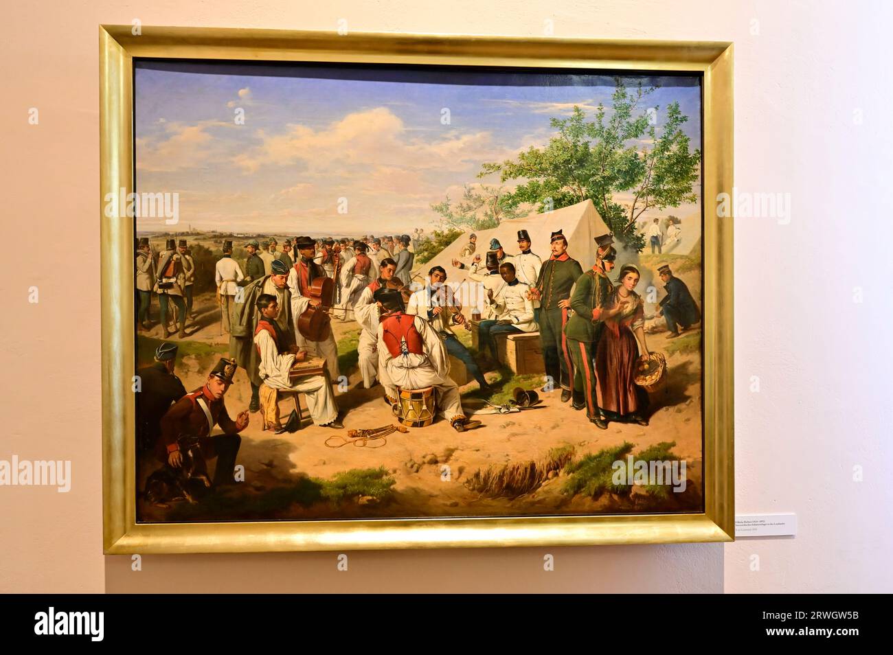 Vienna, Austria. Military History Museum Vienna. Oil painting Wilhelm ...