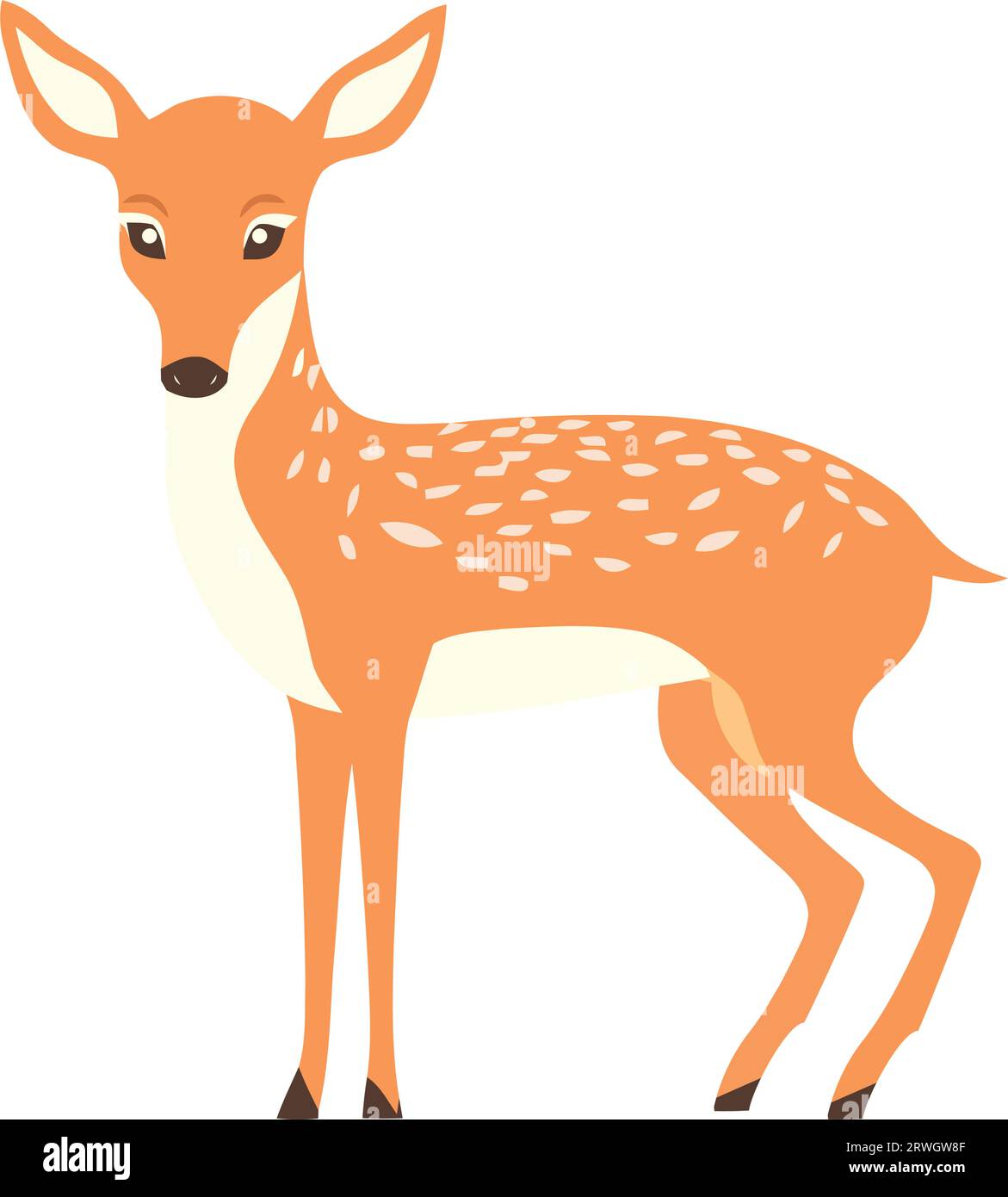 Deer and doe portrait Stock Vector Images - Alamy